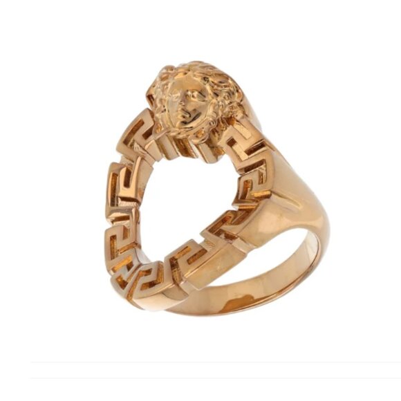 Versace | Jewelry | Versace Greek Motif Medusa Ring | Poshmark